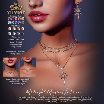 Second Life Marketplace - (Yummy) Midnight Magic Necklace